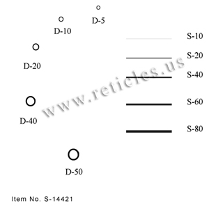 Scratch & Dig Reticle - 1X Scratch, 1X Dig, S-14421, KR-007-1x/1x ...