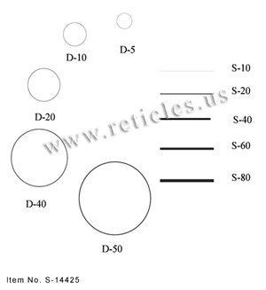 Scratch & Dig Reticle - 1X Scratch, 10X Dig, S-14425, KR-007-1x/10x ...